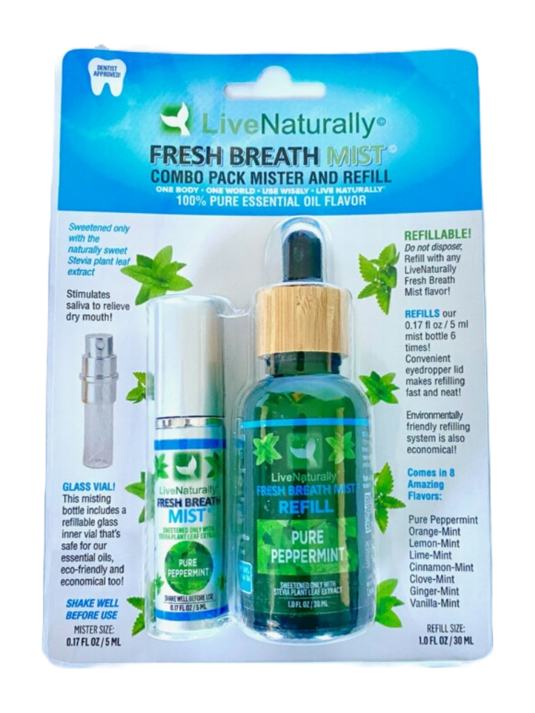 Wholesale – Combo Pack, LiveNaturally Fresh Breath Spray Mist 0.17oz ...